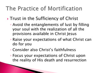 Mortification of sin in believers | PPT