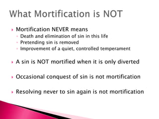 Mortification of sin in believers | PPT