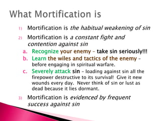 Mortification of sin in believers | PPT