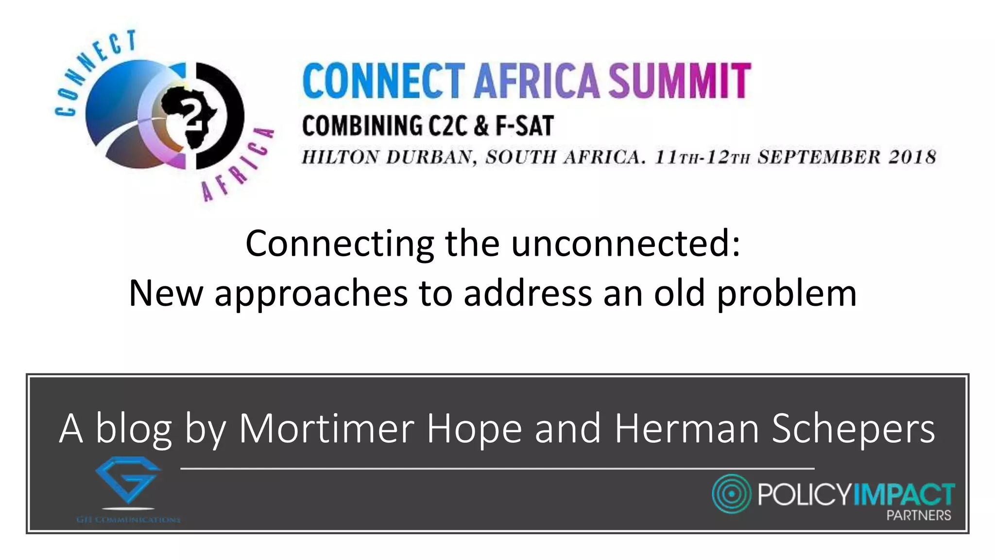 Connect the Unconnected – Presentation | PPTX