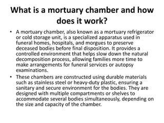 Mortuary Chamber Suppliers & Manufacturers | PPTX