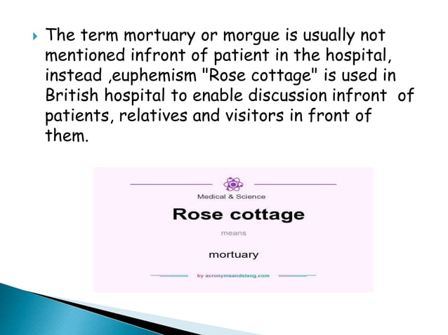 Mortuary service in hospital | PPTX