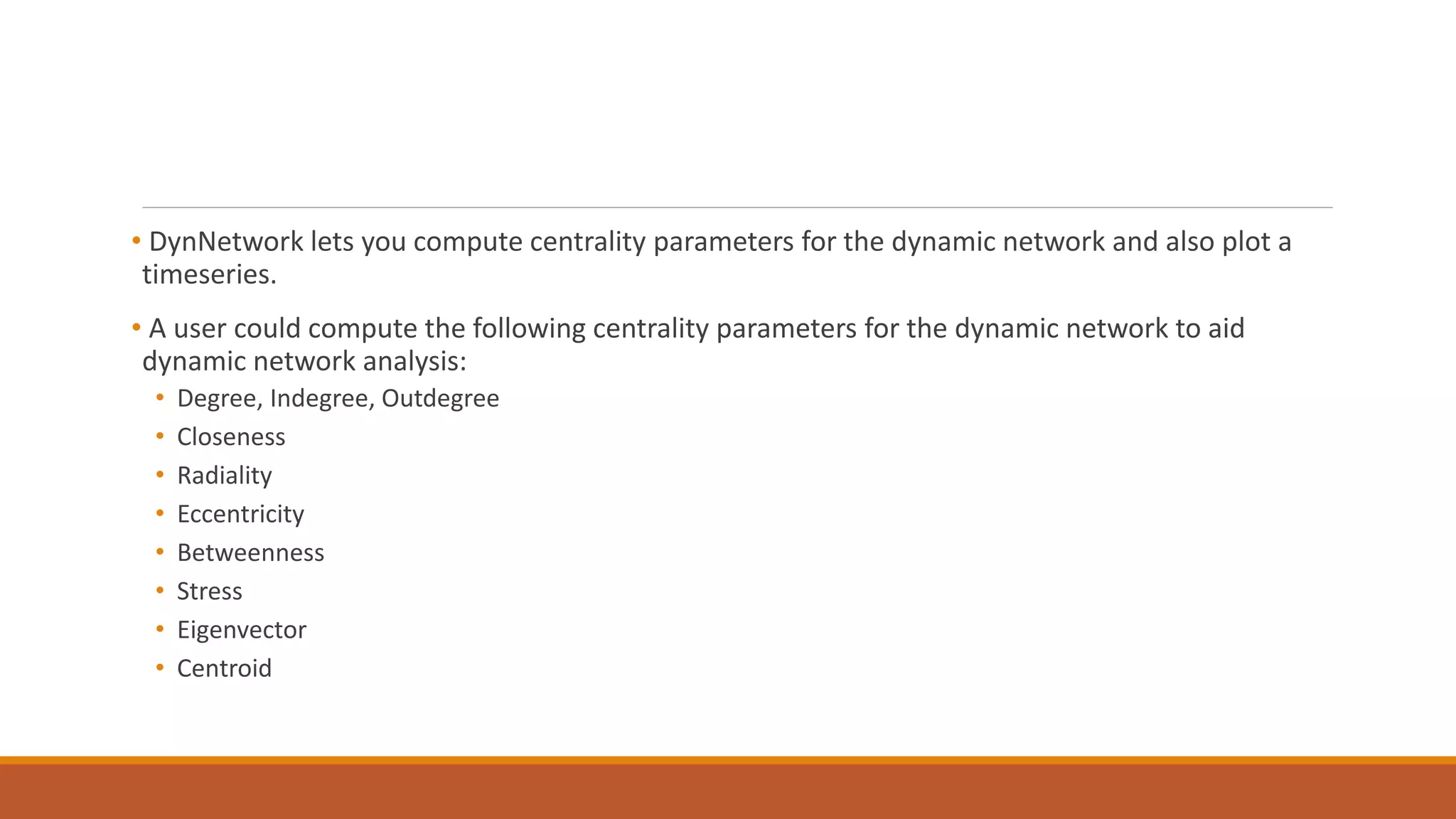 Visualization and Analysis of Dynamic Networks | PPT