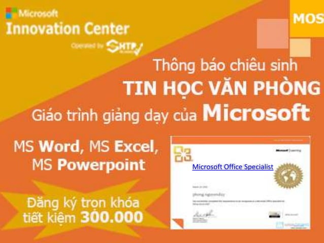 Thi lay chung chi MOS | PPT