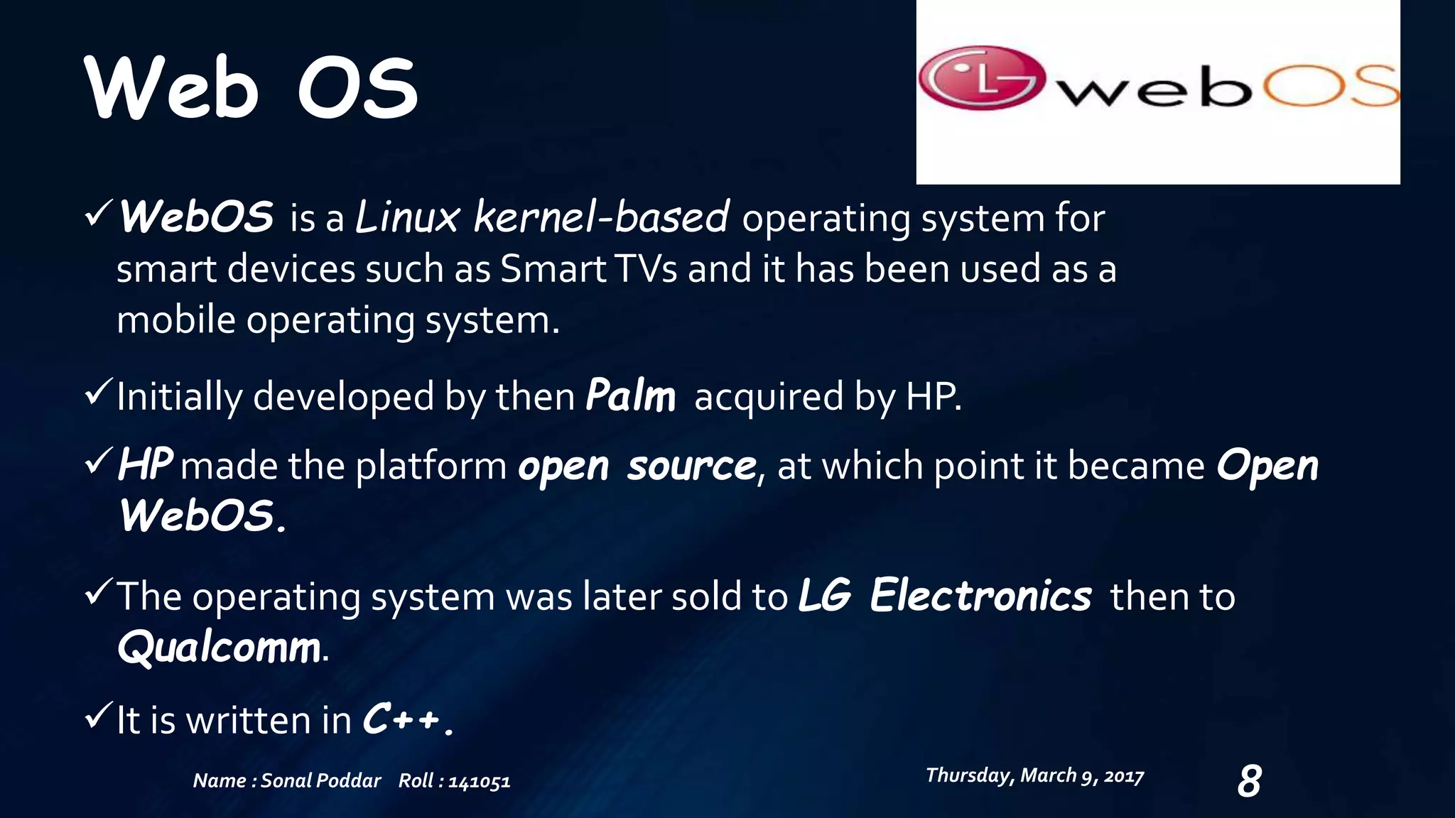 Mobile Operating System | PPTX