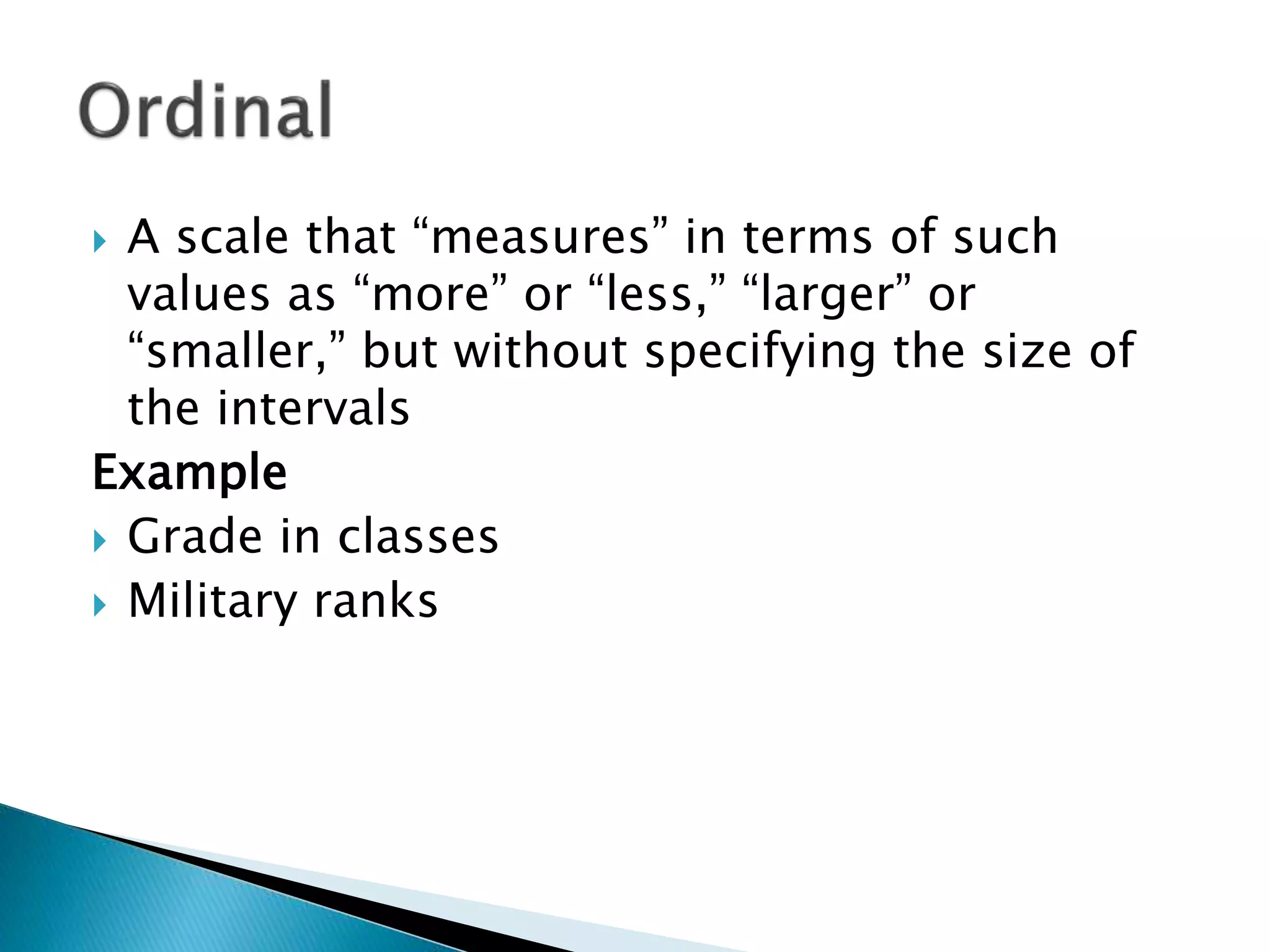 Measurement of scales | PPT