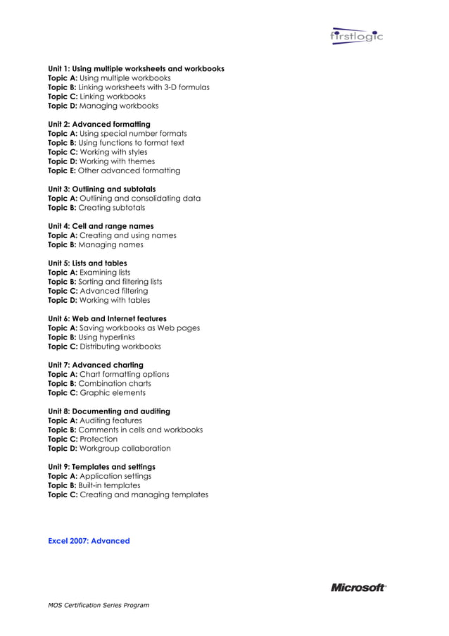 Microsoft office course outline | PDF | Desktop Publishing | Computer Software and Applications