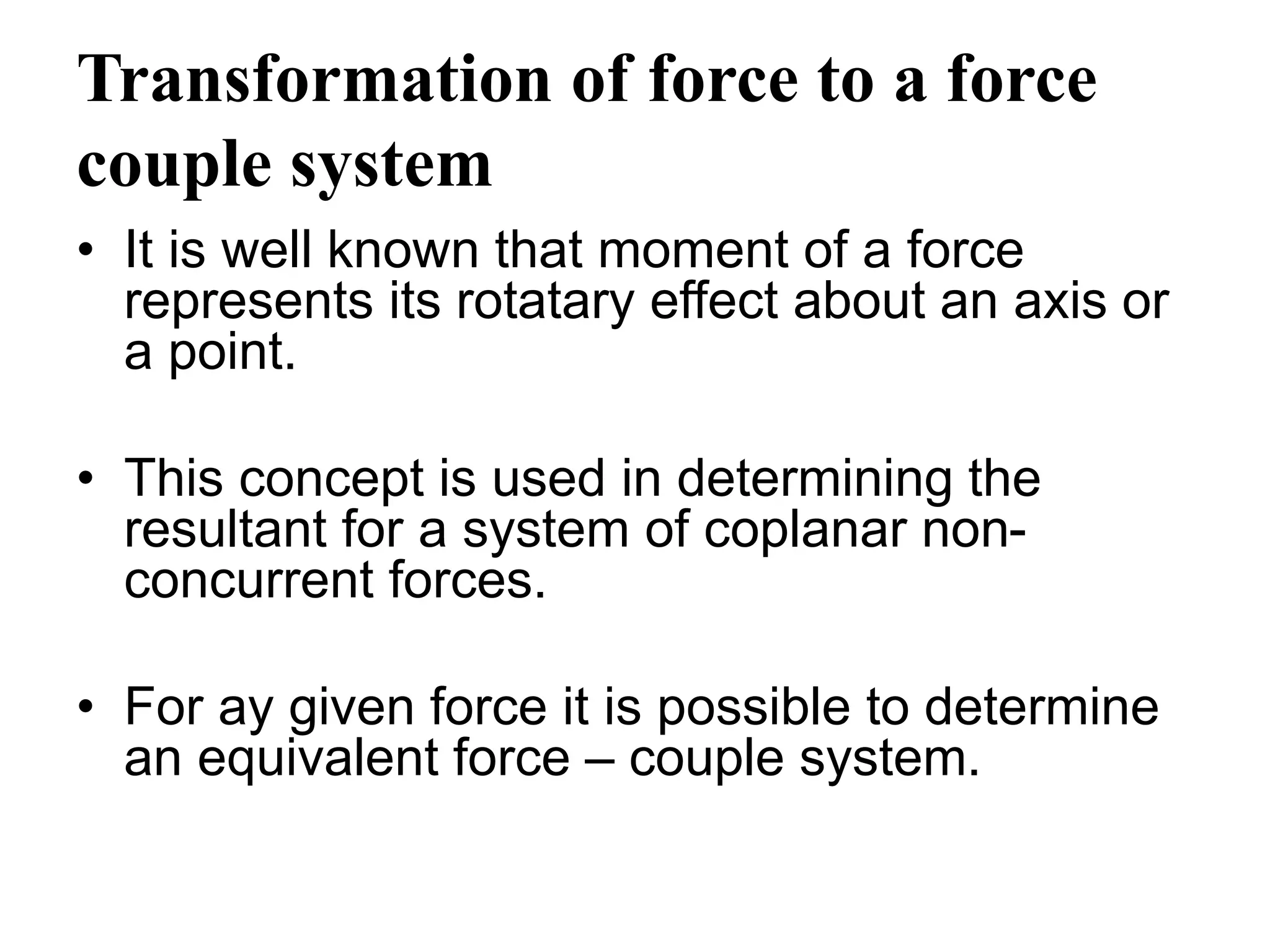 COPLANNER & NON-CONCURRENT FORCES | PPTX