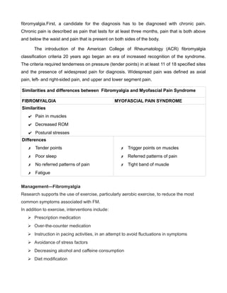 Fibromyalgia, Bell's Palsy and Parkinson's Disease | PDF