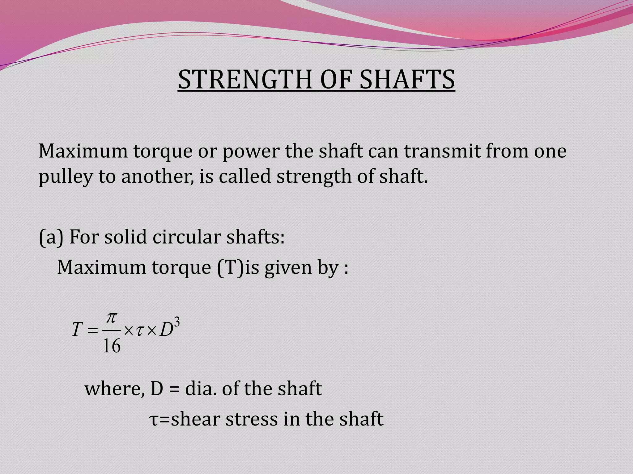 TORSION (MECHANICS OF SOLIDS) | PPTX