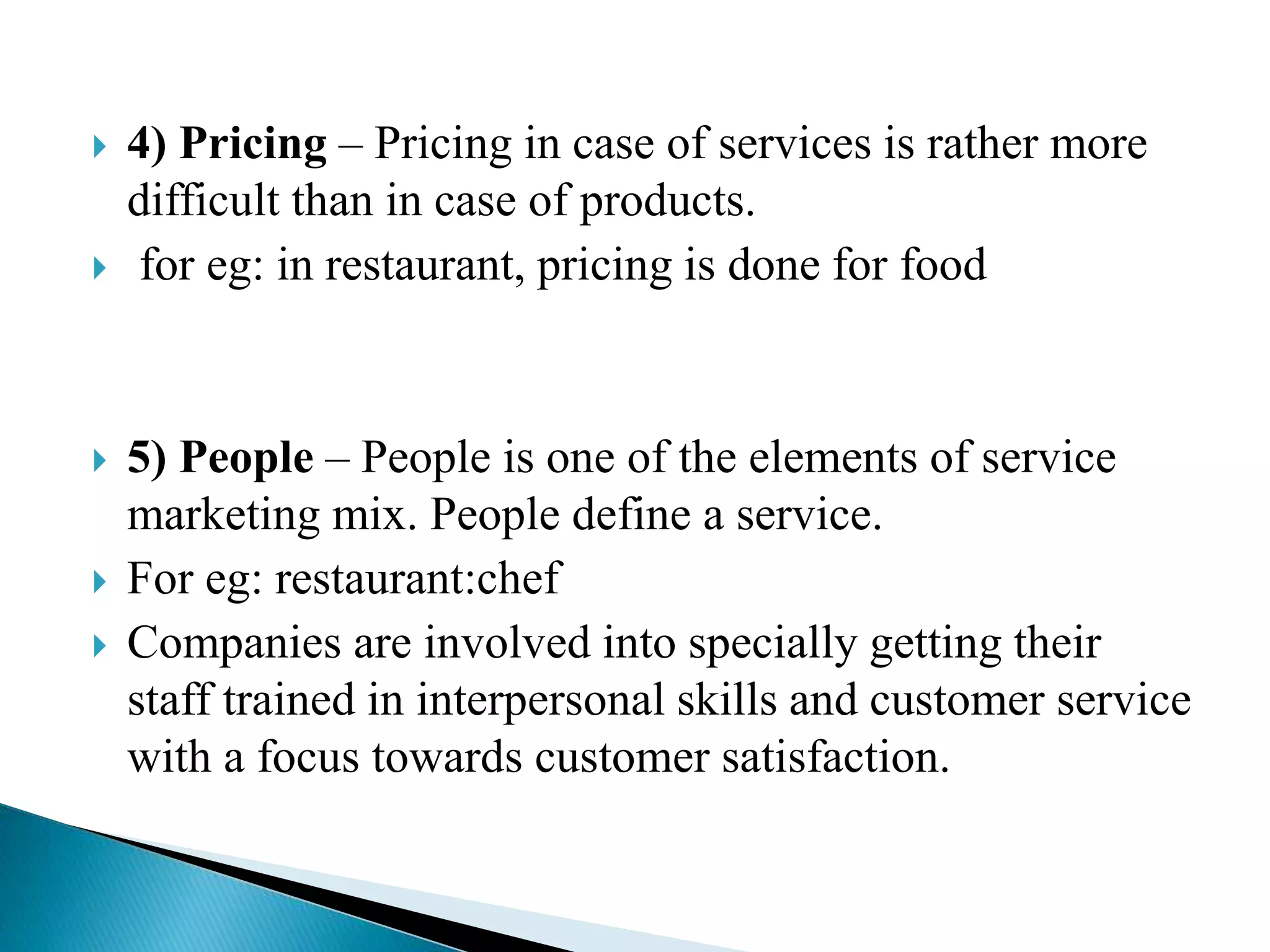 SERVICE DIMENSIONS AND MARKETING MIX | PPTX