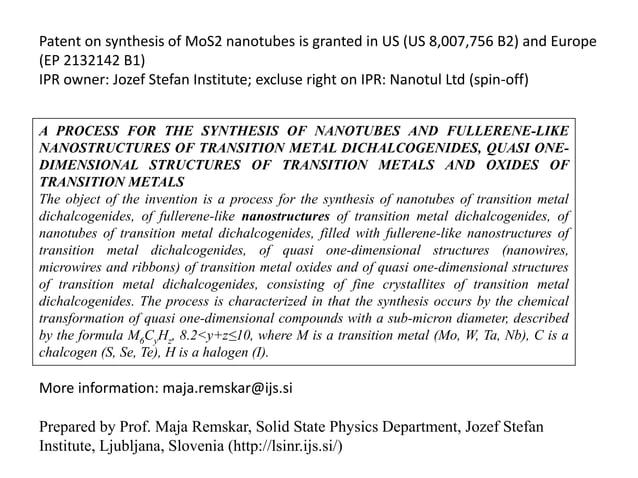 MoS2 NanoTubes as efficient additive to lubricants | PDF | Physics ...