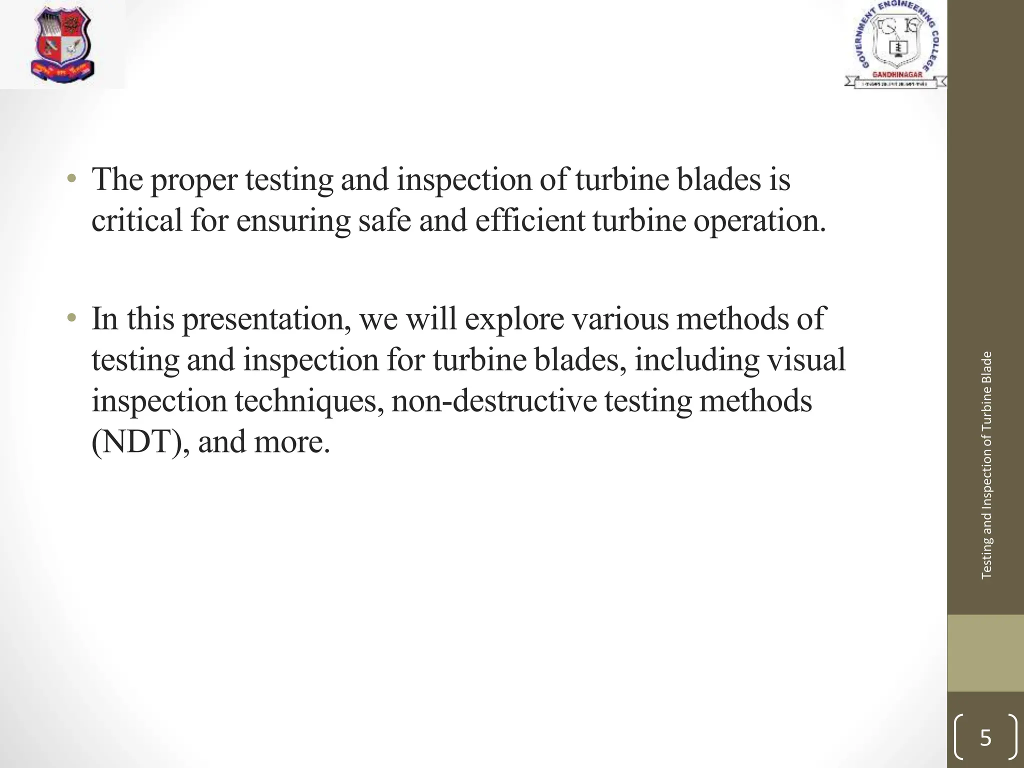 Testing and Inspection of Turbine Blade | PDF