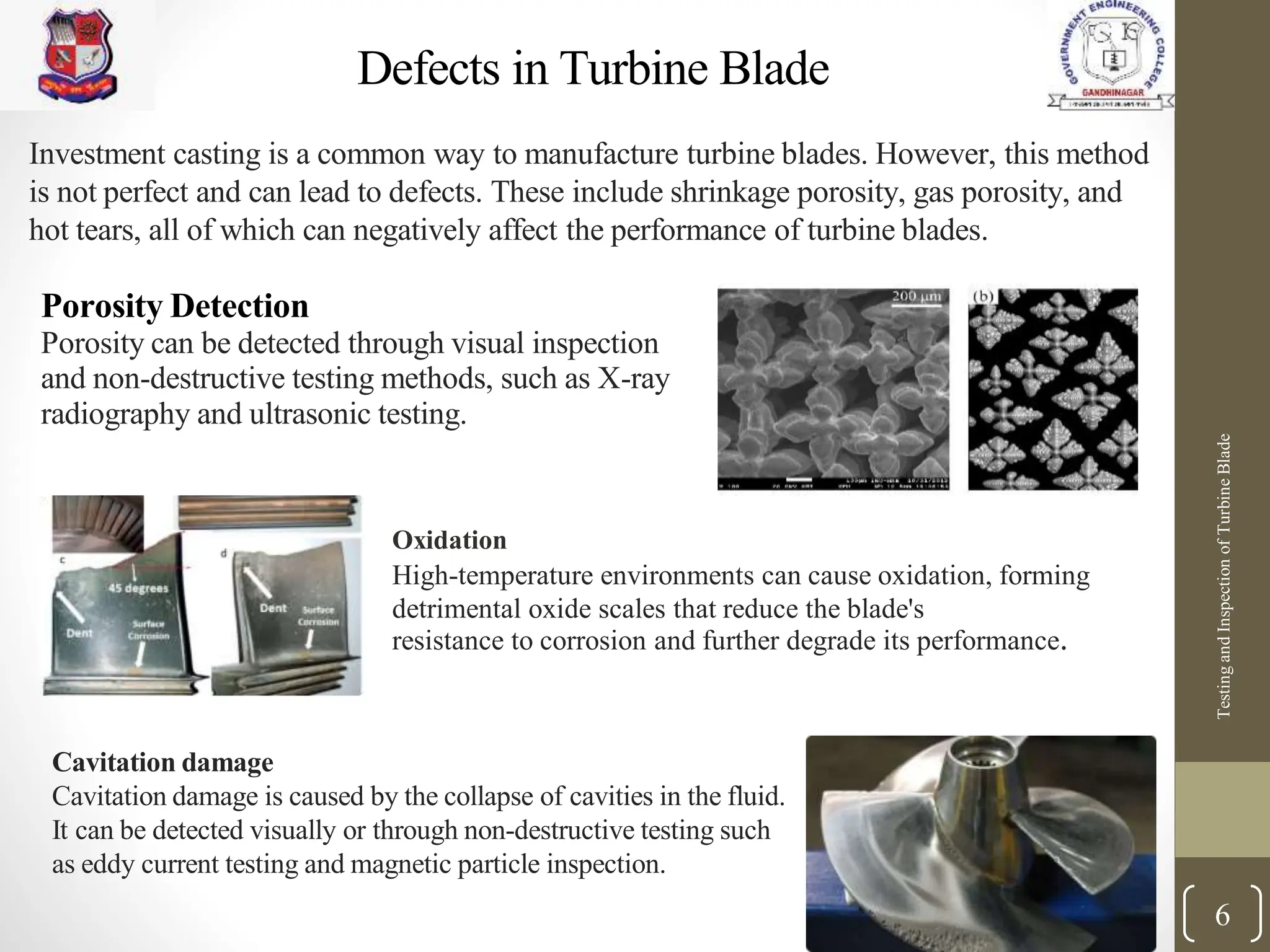 Testing and Inspection of Turbine Blade | PDF