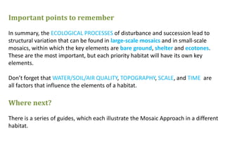 mosaic approach to landscape management. #biodiversity | PPSX