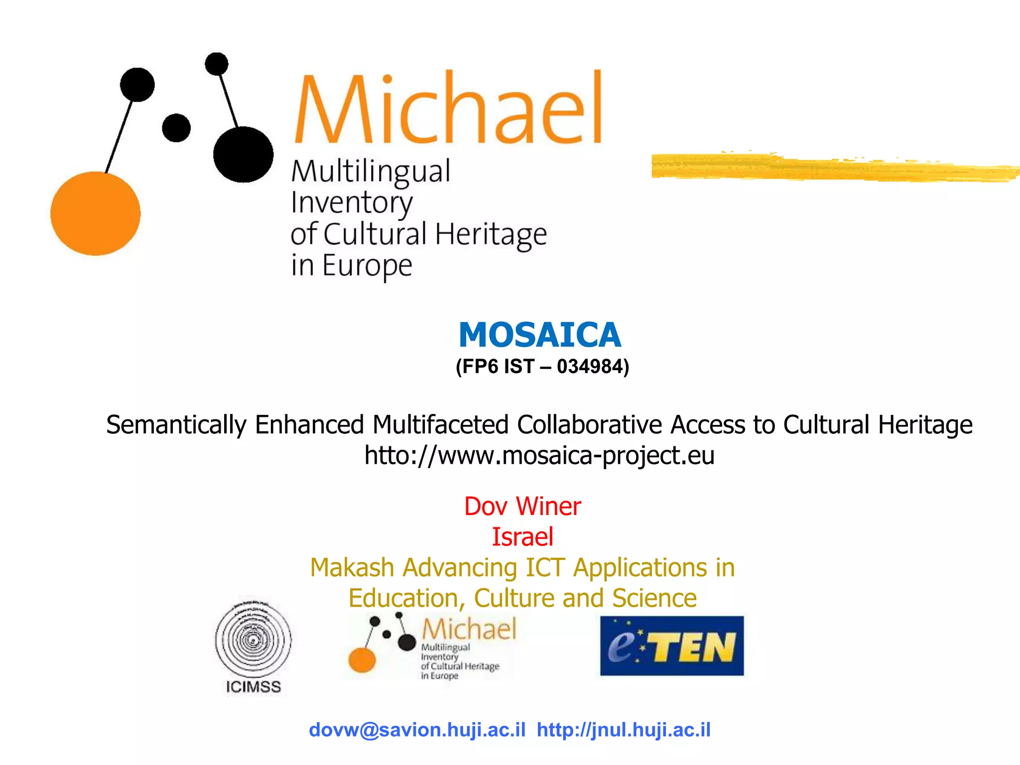 MOSAICA: Semantically Enhanced Multifaceted Collaborative Access to ...