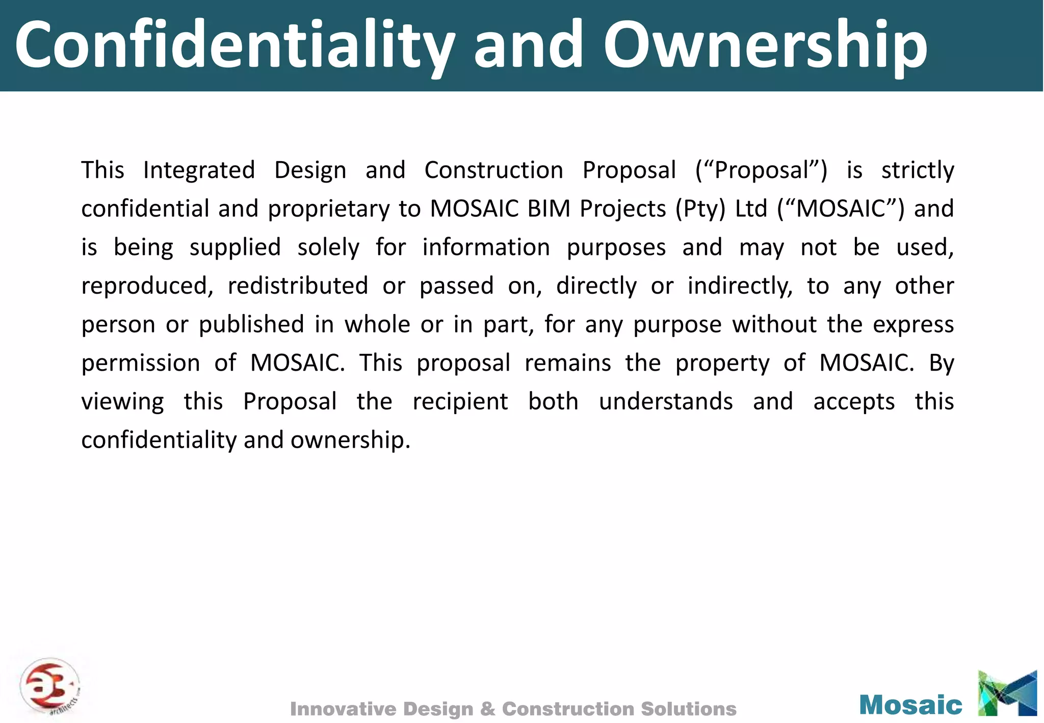 MOSAIC BIM- Innovative Design & Construction Solutions | PDF