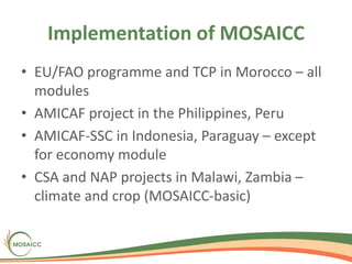 MOSAICC - a Capacity Development Tool for Assessments of Climate Change ...