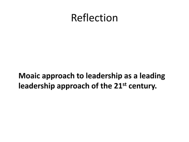 Mosaic leadership approach to address pluralism | PPTX