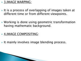 MOSAICING IMAGES_sjec | PPT