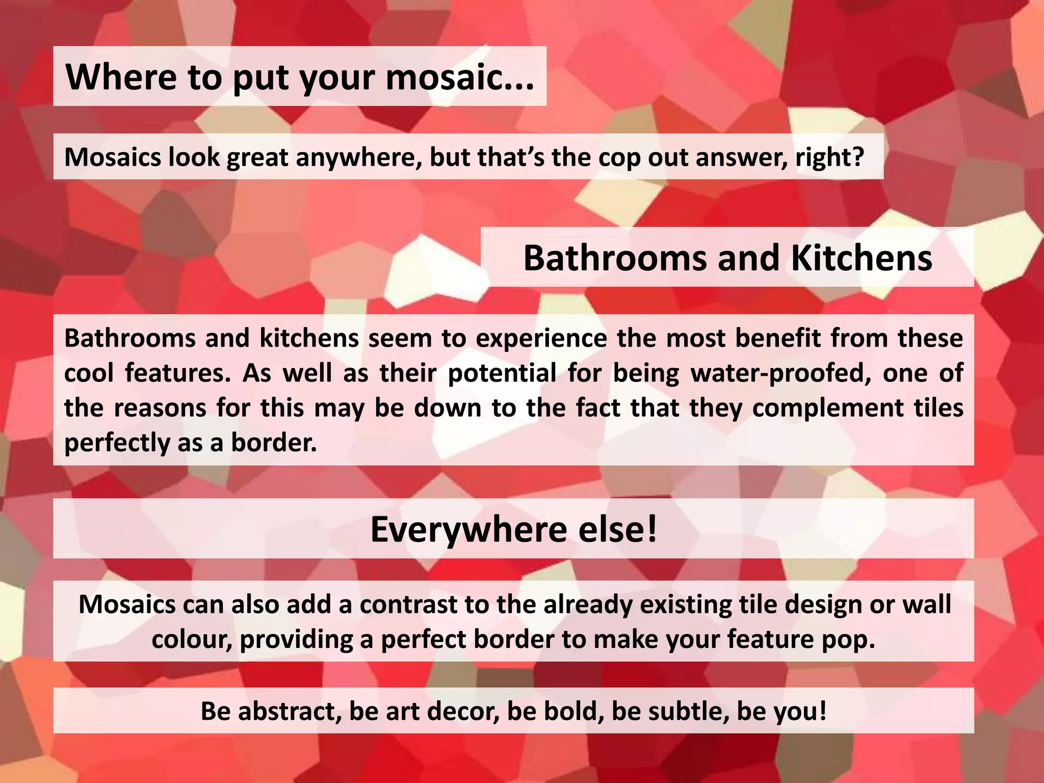 Introduction to the World of Mosaics | PPTX