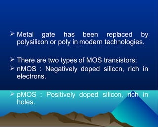 Mos and cmos technology | PPT