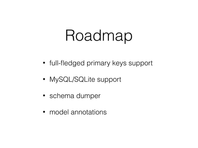 Database schema management in Ruby apps | PPT