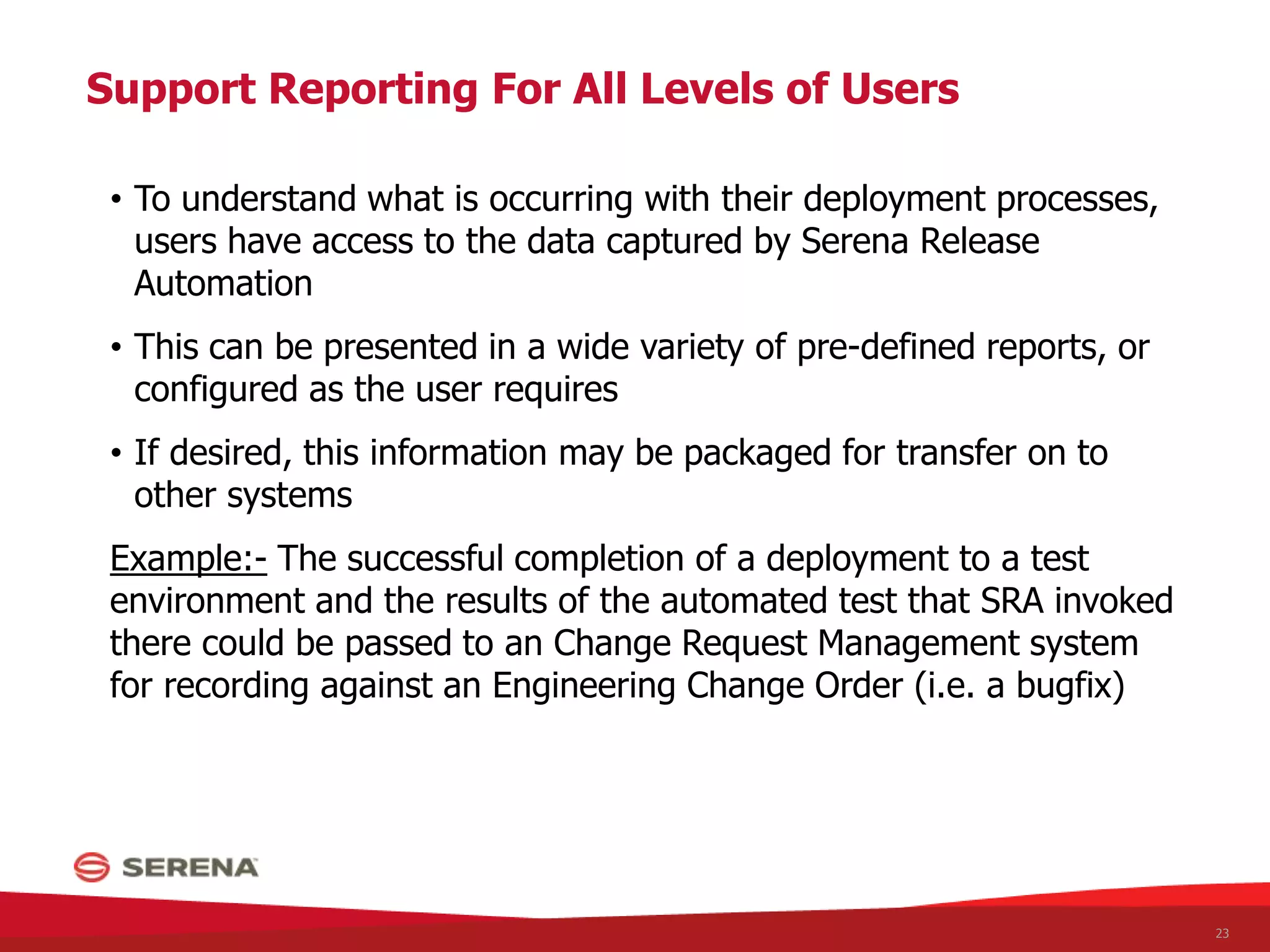 Serena Release Management approach and solutions | PPTX