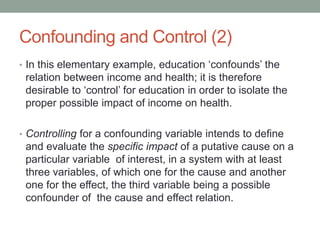 Confounding and control in a multivariate system | PPTX | Physics | Science
