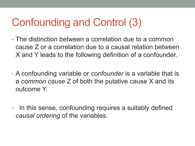 Confounding and control in a multivariate system | PPTX | Physics | Science