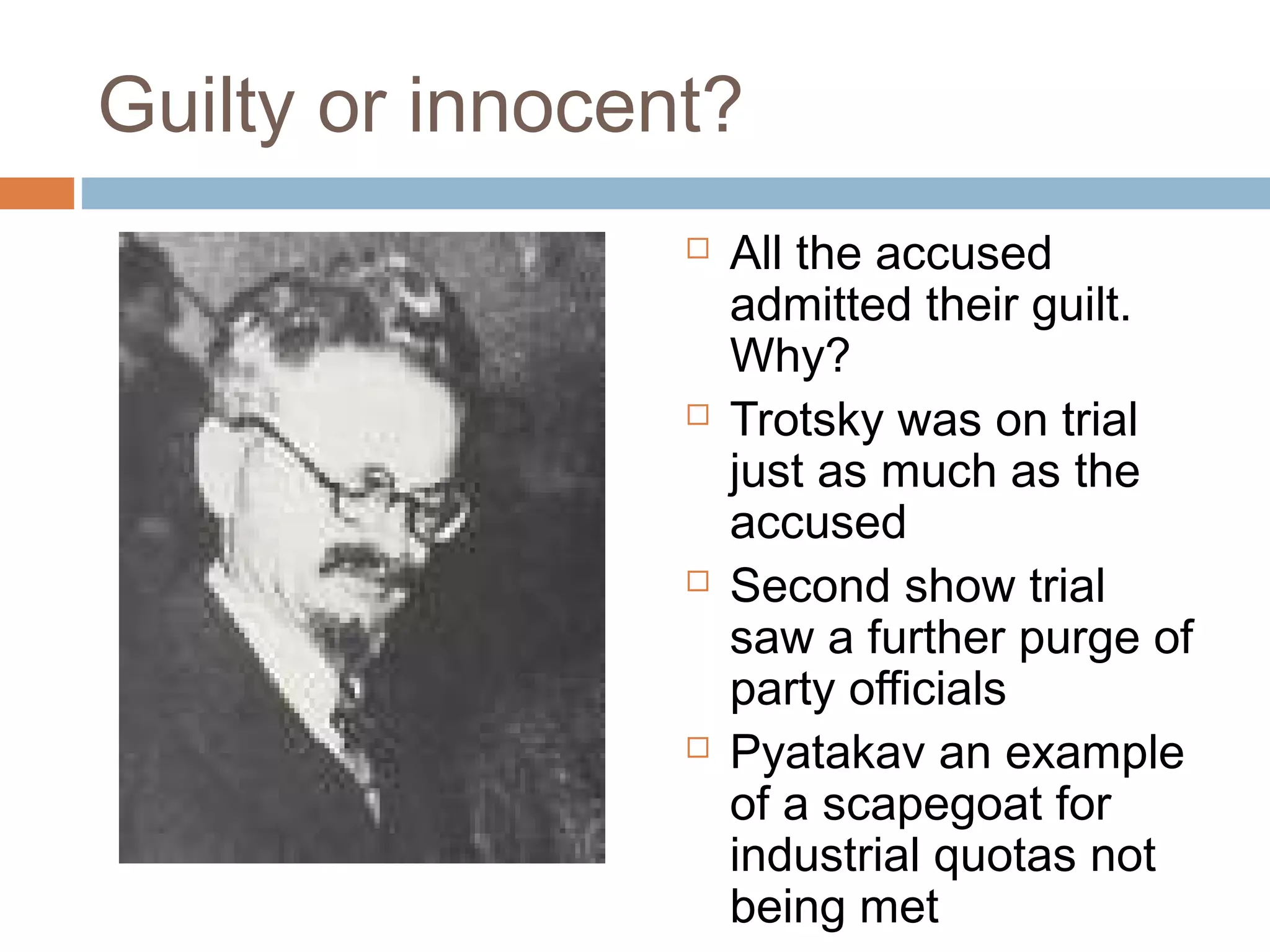 Moscow show trials review | PPT | Law
