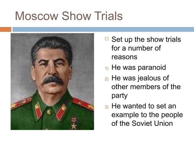 Moscow show trials review | PPT | Law