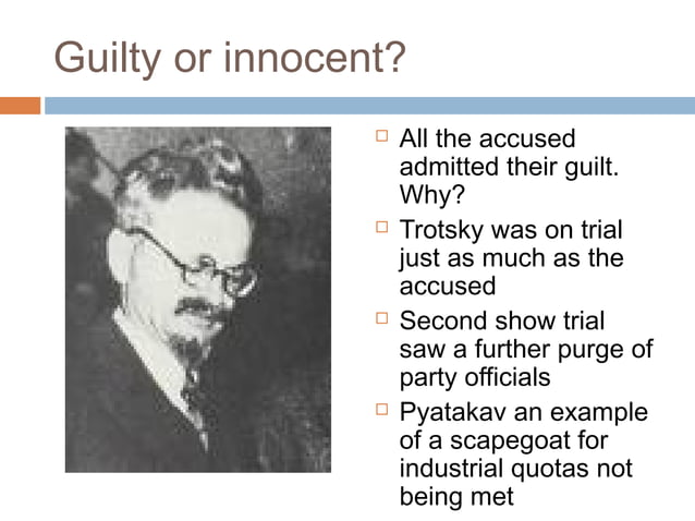 Moscow show trials review | PPT | Law