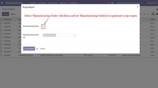 Manufacturing Order Scrap Report | PPT