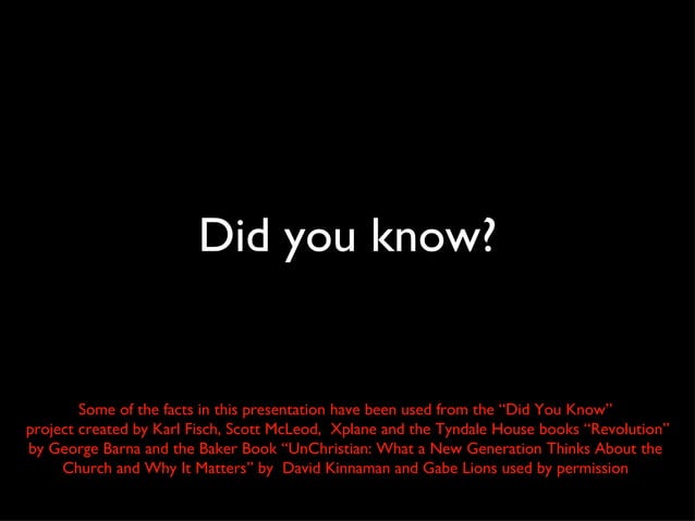 Did You Know? | PPT