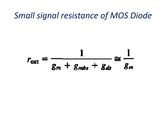 MOS as Diode, Switch and Active Resistor | PPTX | Operating Systems ...