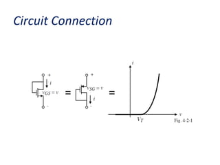 MOS as Diode, Switch and Active Resistor | PPTX