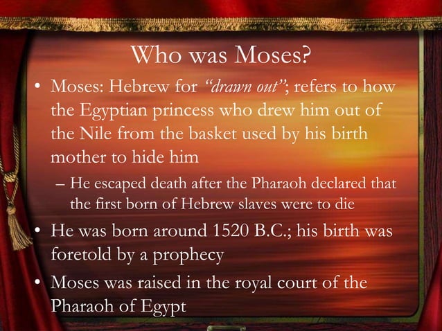 Moses | PPTX | Christianity | Religion & Spirituality