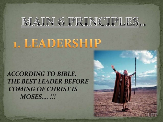 PRINCIPLES OF MANAGEMENT WITH RESPECT TO BIBLE | PPT