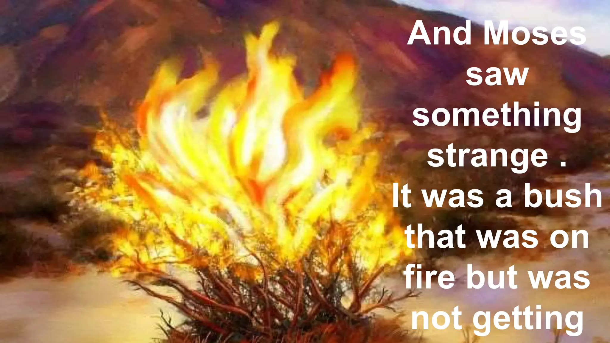 Moses and the burning bush | PPTX