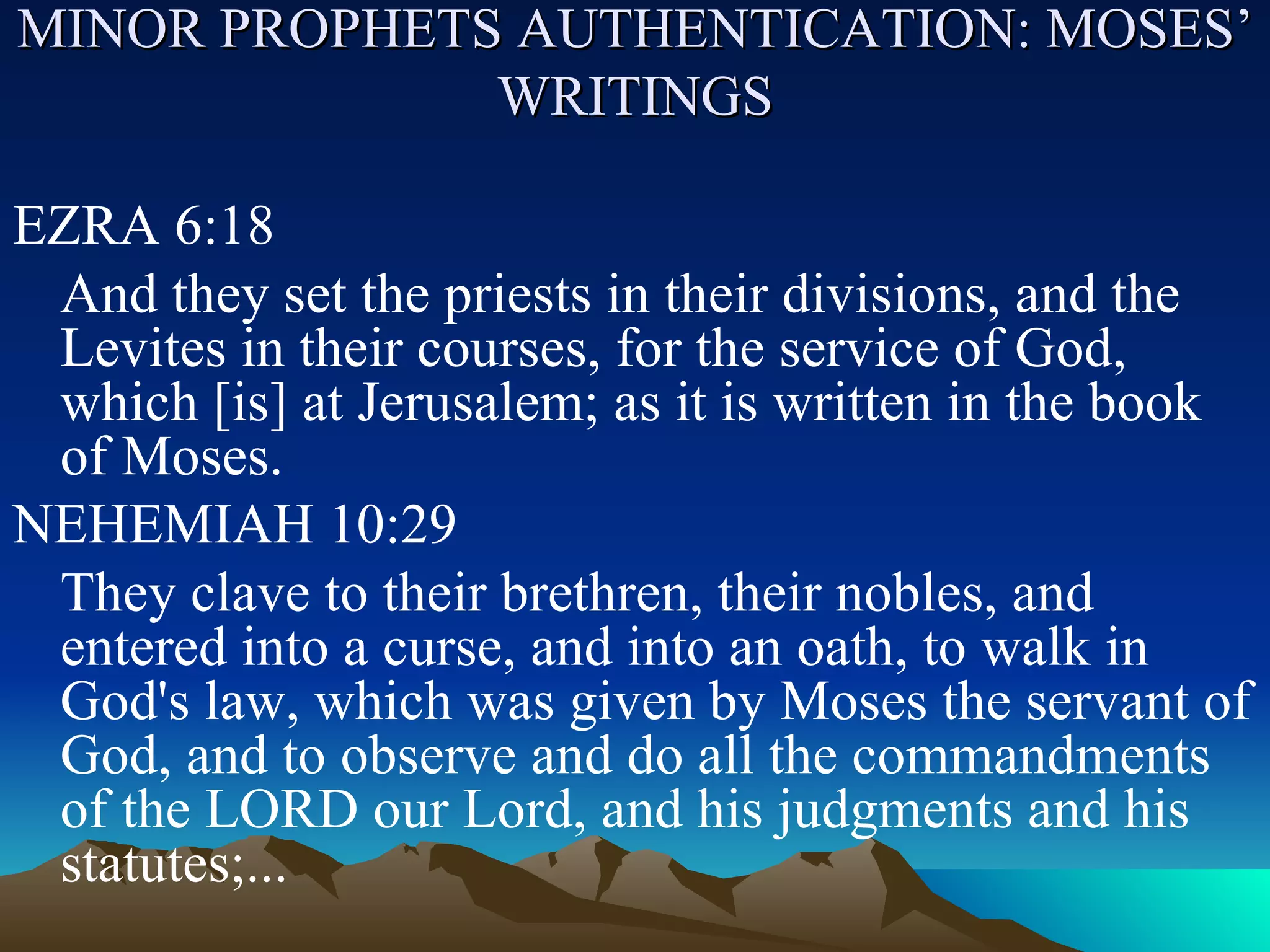 Moses And The Sanctuary Message | PPT