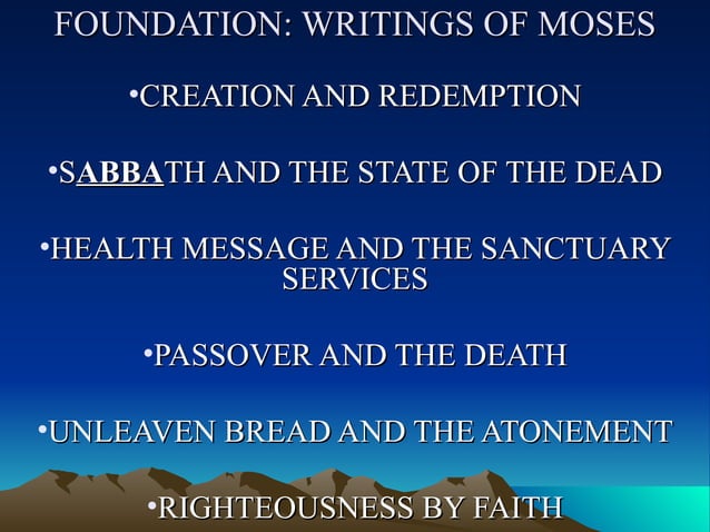Moses And The Sanctuary Message | PPT