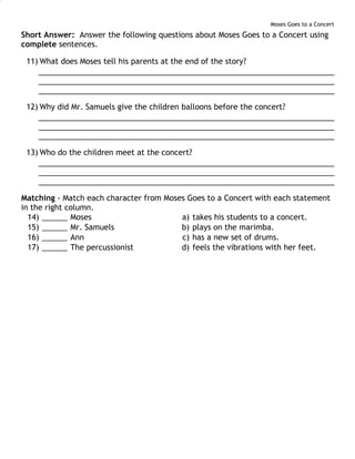 Moses goes to a concert | PDF