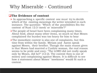 moses meek miserable.pptx | Christianity | Religion & Spirituality