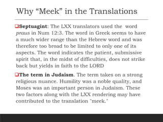 moses meek miserable.pptx | Christianity | Religion & Spirituality