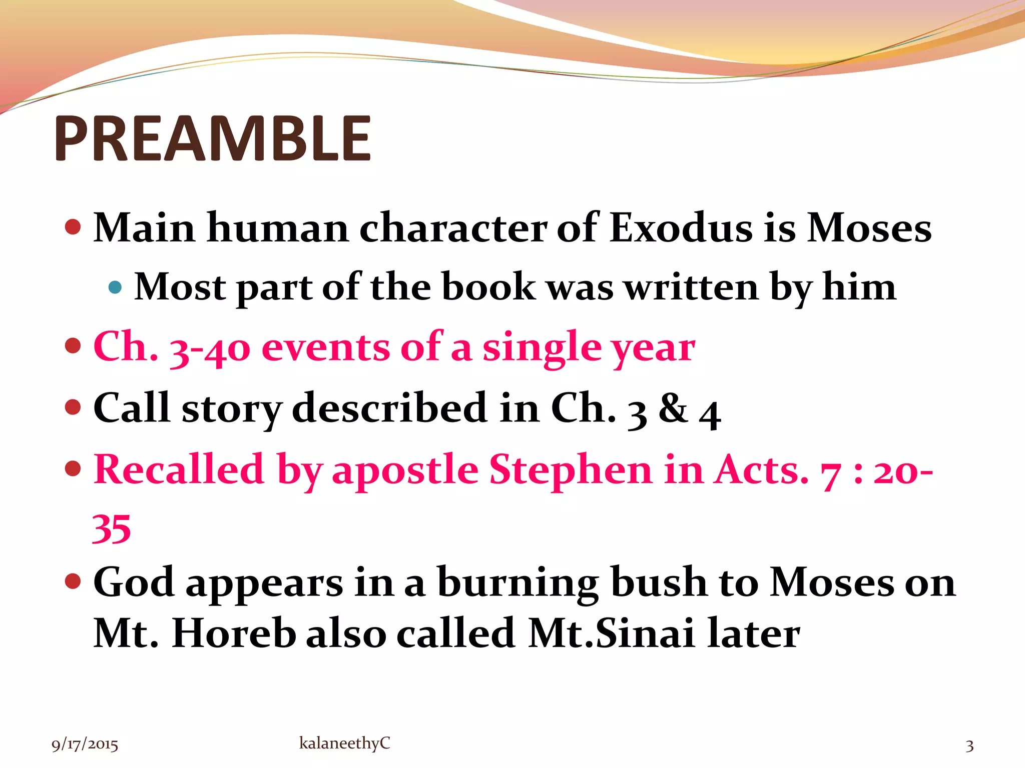 Moses the chosen deliverer of israel | PPTX