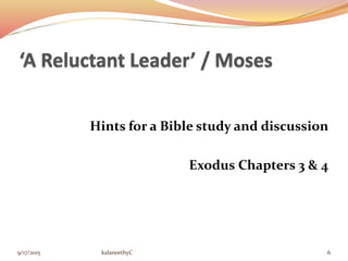 Moses the chosen deliverer of israel | PPTX