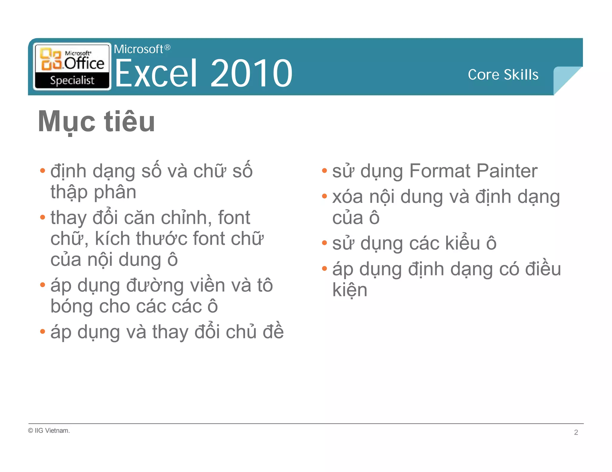 Mos excel 2010_bai_04_dinh_dang_worksheet | PDF