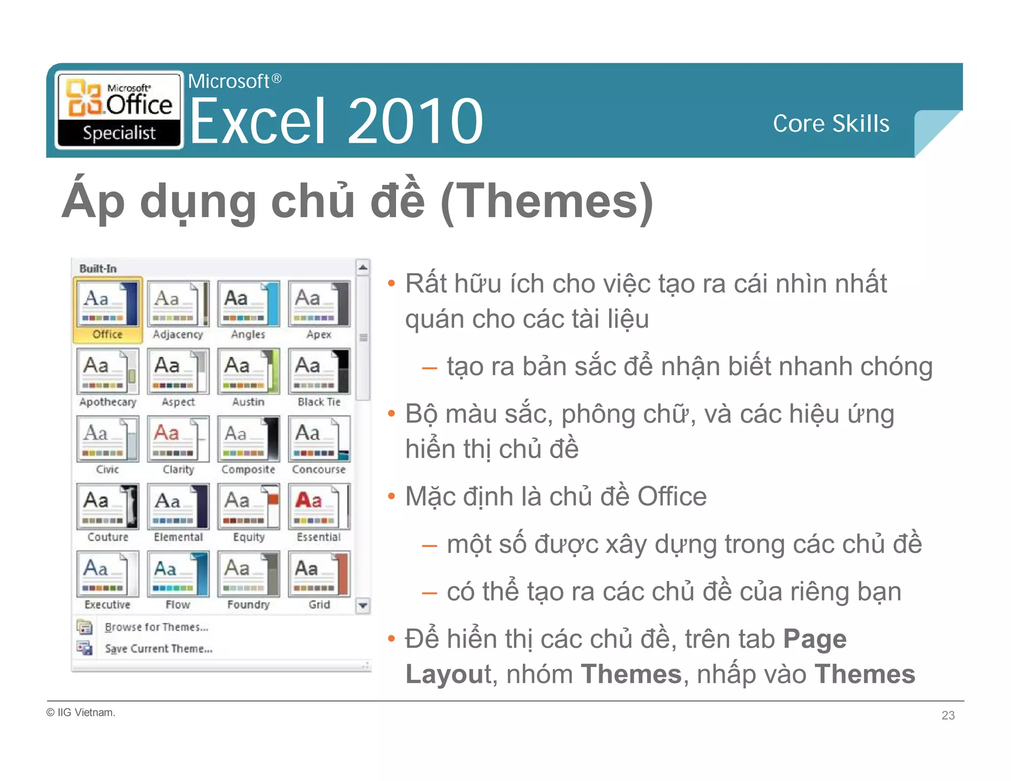 Mos excel 2010_bai_04_dinh_dang_worksheet | PDF