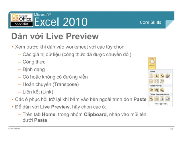 Mos excel 2010_bai_04_dinh_dang_worksheet | PDF